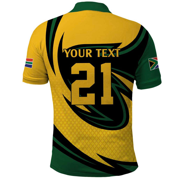 South African Springbok Cricket Custom Polo Shirt Unique Pattern ...