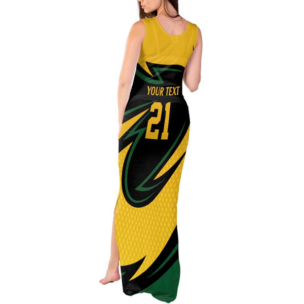 South African Springbok Cricket Custom Tank Maxi Dress Unique Pattern ...