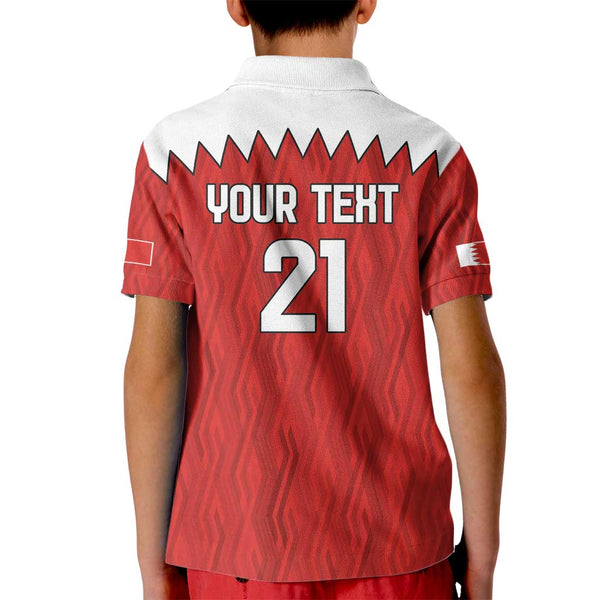 Custom Bahrain Cricket Kid Polo Shirt Coat of arms of Bahrain with ...