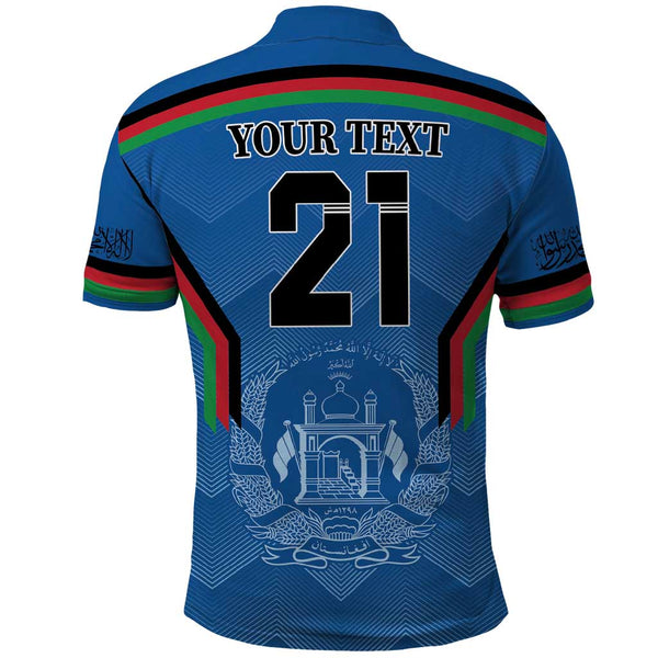 Custom Afghanistan Cricket Polo Shirt Afghan Coat Of Arm with Special ...