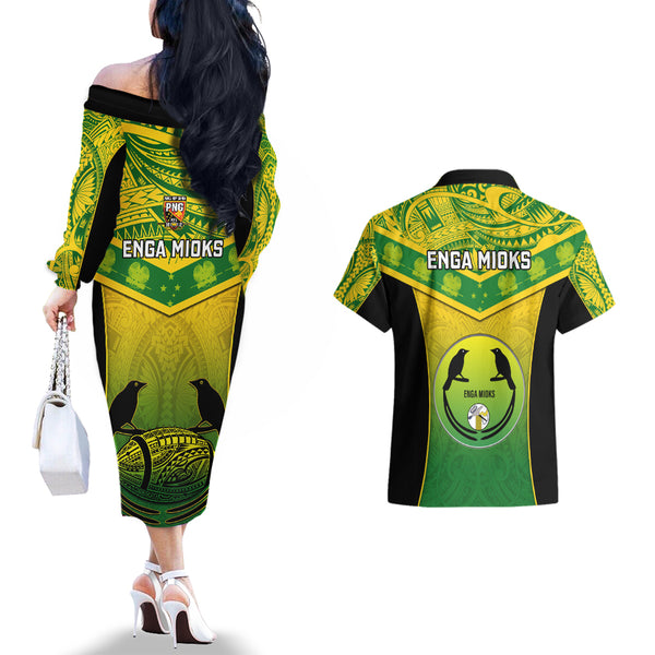 Papua New Guinea Rugby Couples Matching Off The Shoulder Long Sleeve ...