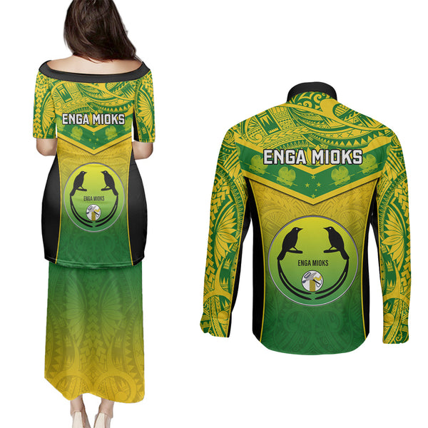 Papua New Guinea Rugby Couples Matching Puletasi Dress and Long Sleeve ...