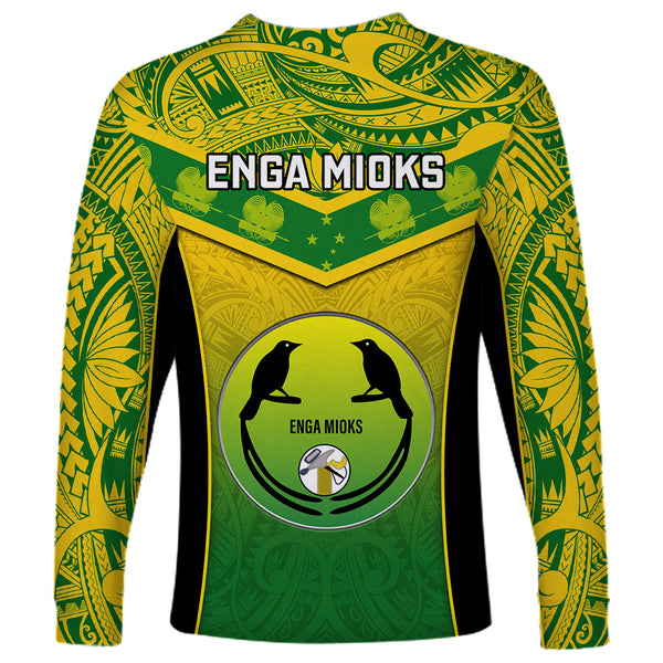 Papua New Guinea Rugby Long Sleeve Shirt Enga Mioks PNG Polynesian ...