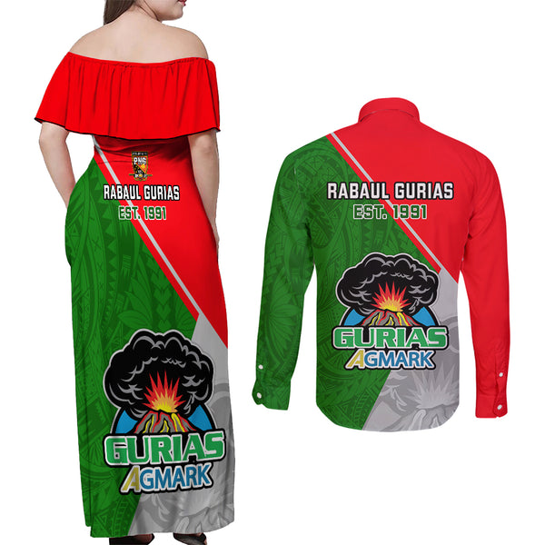 Papua New Guinea Rugby Couples Matching Off Shoulder Maxi Dress and ...