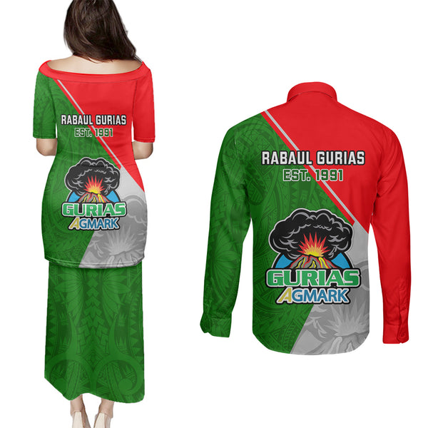 Papua New Guinea Rugby Couples Matching Puletasi Dress and Long Sleeve ...