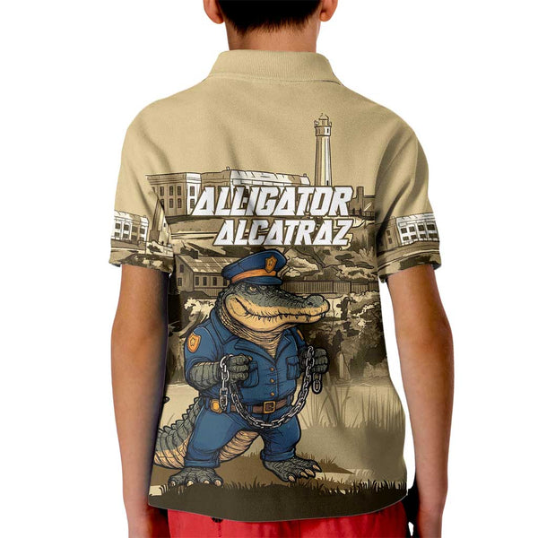 Alligator Alcatraz Kid Polo Shirt Police Gator Rock Penitentiary ...