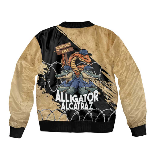 Alligator Alcatraz Sleeve Zip Bomber Jacket Gator and Python Restricted ...