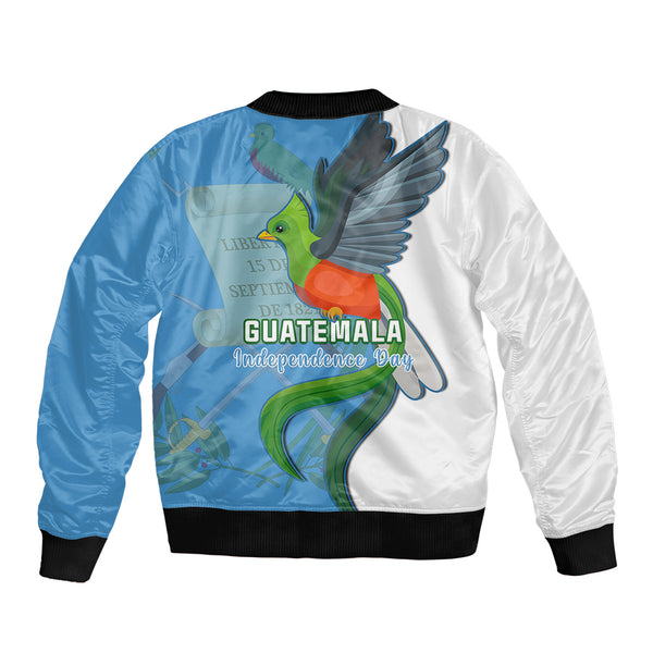 Guatemala Independence Day Sleeve Zip Bomber Jacket Guatemalan Quetzal ...