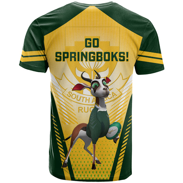 South Africa Rugby T Shirt 2023 World Cup Springboks Mascot - Wonder ...