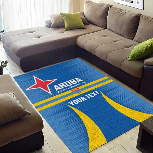 Custom Aruba Football Area Rug 2025 Go Champions Flag Color - Wonder ...