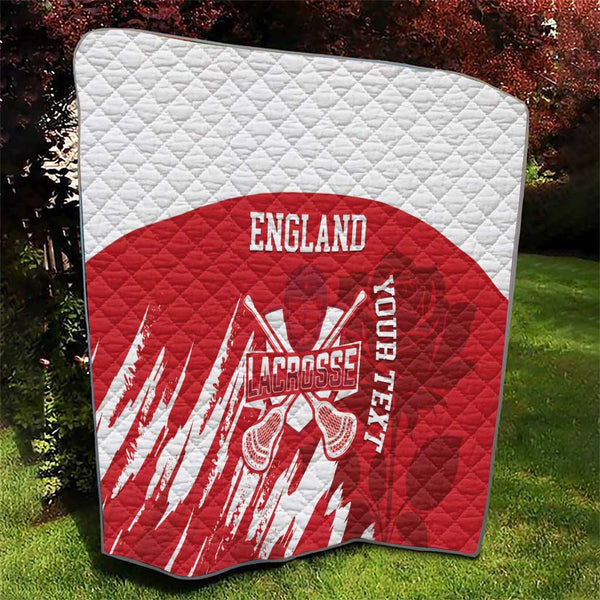 Custom England Lacrosse Quilt Go Champions Rose - Wonder Print Shop