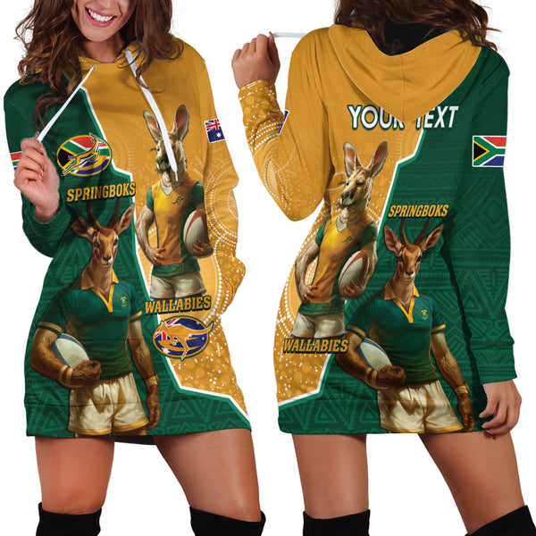 Personalised South Africa And Australia Rugby Hoodie Dress 2024 ...