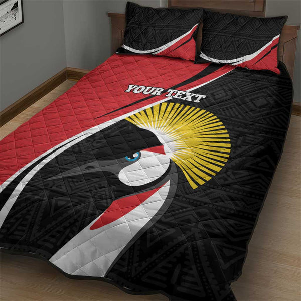 Uganda Rugby Custom Quilt Bed Set Go Cranes - African Pattern - Wonder ...