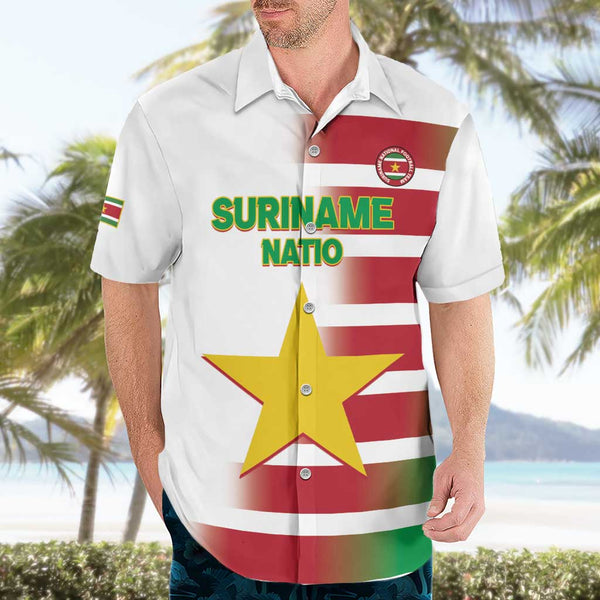 Custom Suriname Football Hawaiian Shirt 2025 Go Natio White Color - Wonder Print Shop
