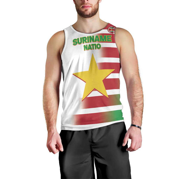Custom Suriname Football Men Tank Top 2025 Go Natio White Color ...