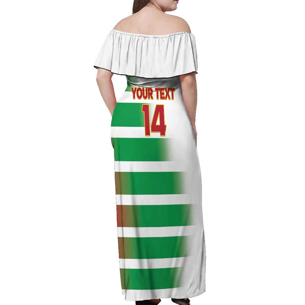 Custom Suriname Football Off Shoulder Maxi Dress 2025 Go Natio White ...