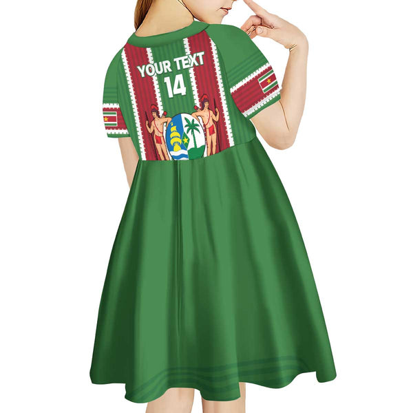 Custom Suriname Football Kid Short Sleeve Dress 2025 Go Natio Flag ...