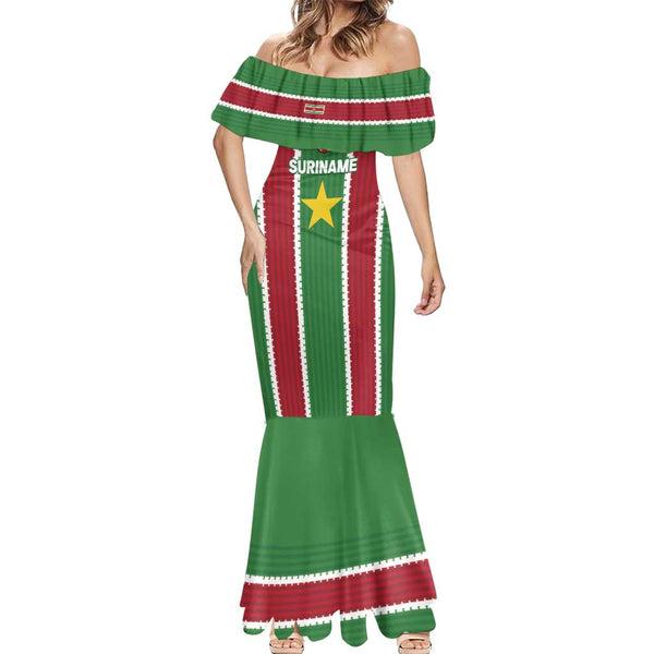 Custom Suriname Football Mermaid Dress 2025 Go Natio Flag Color ...
