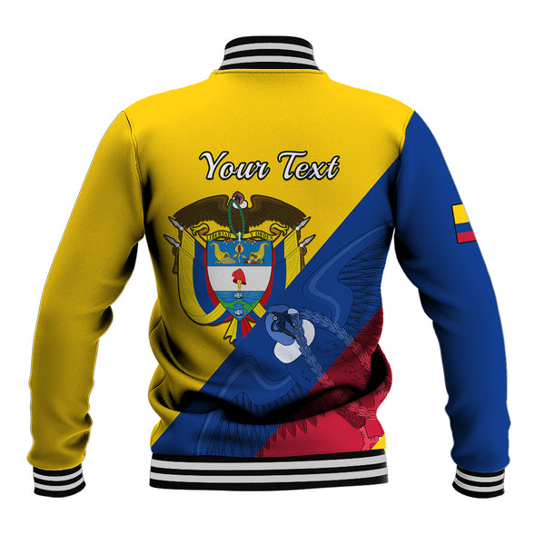 Personalised Colombia Baseball Jacket Colombian Coat Of Arms With Ande ...