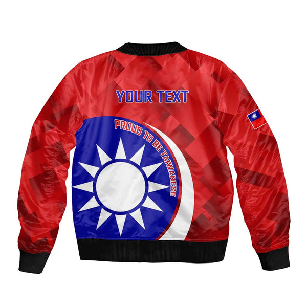 Personalised Taiwan Badminton Sleeve Zip Bomber Jacket 2024 Taiwanese ...