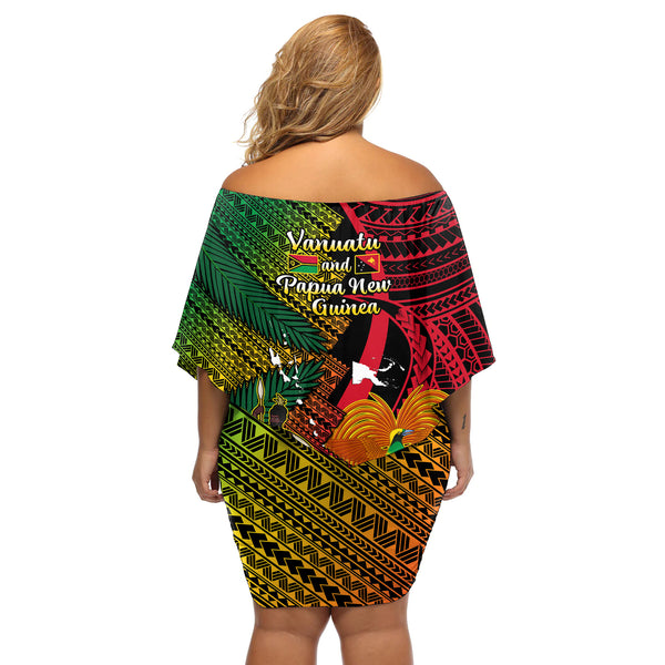 Vanuatu and Papua New Guinea Off Shoulder Short Dress Vanuatuan With ...