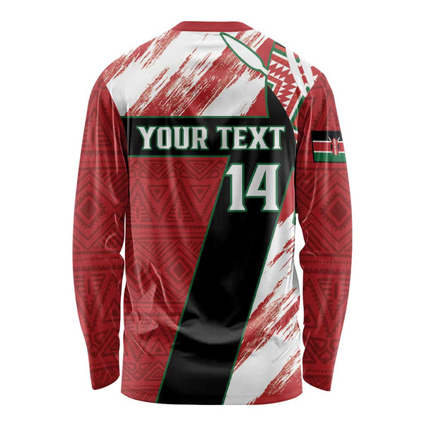 Custom Kenya Rugby Sevens Long Sleeve Shirt Go Champions African ...