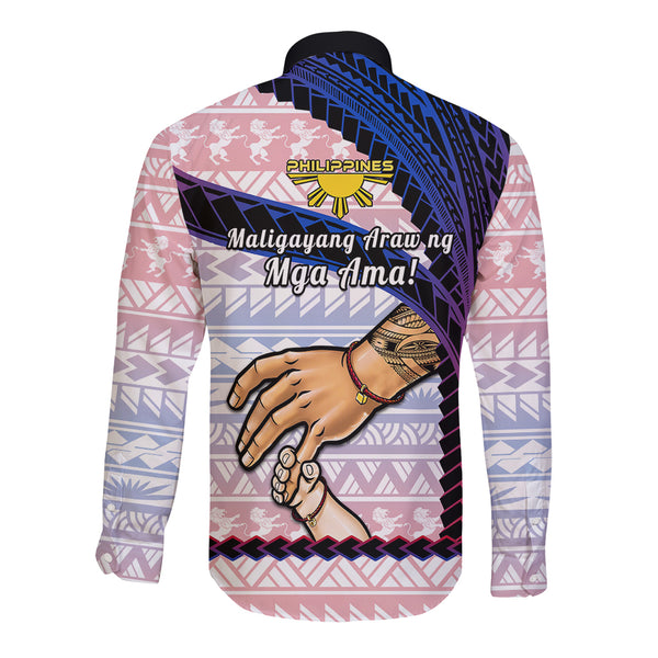 Polynesian Pride Father Day Philippines Long Sleeve Button Shirt ...