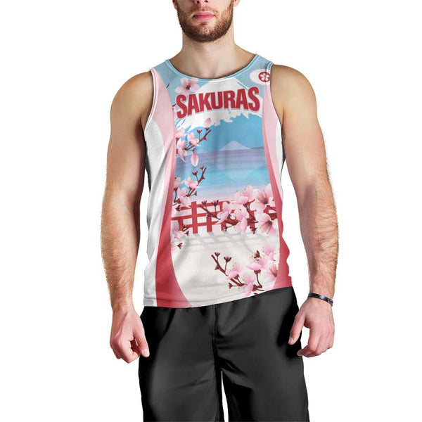 Japan Rugby Custom Men Tank Top Go Sakuras Japanese Mount Fuji - Wonder ...