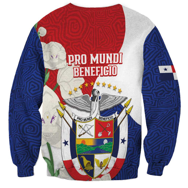 Panama Independence Day Sweatshirt Harpy Eagle With Mola Pattern - Flag ...
