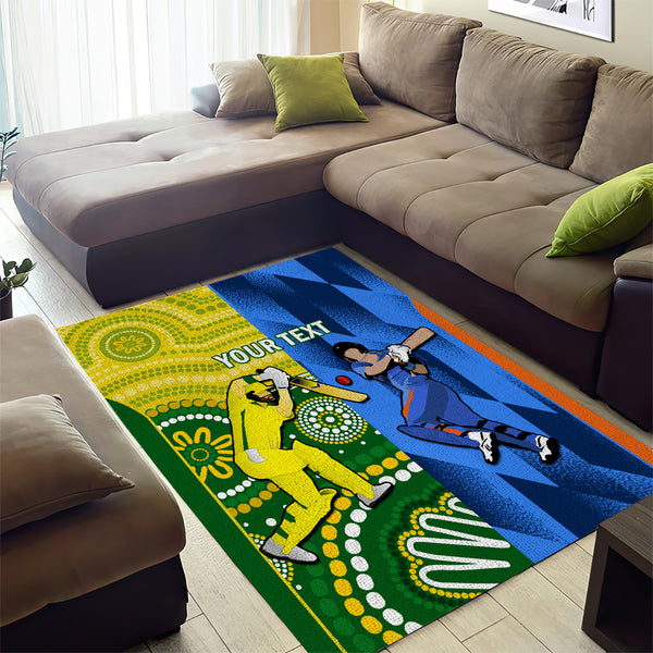 Custom Australia And India Cricket Area Rug 2023 World Cup Final ...