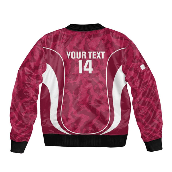 Custom Qatar Football Bomber Jacket 2026 Come On The Maroons - Wonder ...