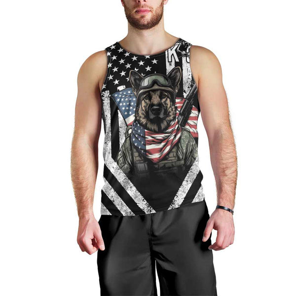 USA National K9 Veterans Day Men Tank Top Honoring Our Furring Heroes ...