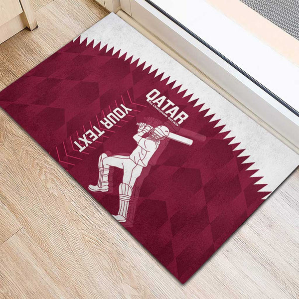 Custom Qatar Cricket Rubber Doormat Go Champions Qataris Flag Style ...