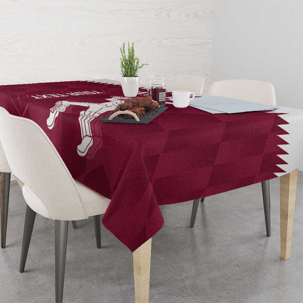 Custom Qatar Cricket Tablecloth Go Champions Qataris Flag Style ...