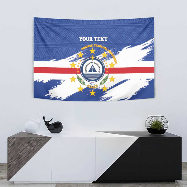 Personalized Cape Verde Tapestry Coat Of Arms - African Pattern ...