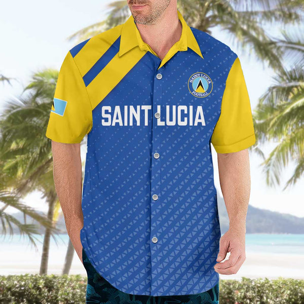 Custom Saint Lucia Football Hawaiian Shirt 2025 Go Champions - Wonder ...