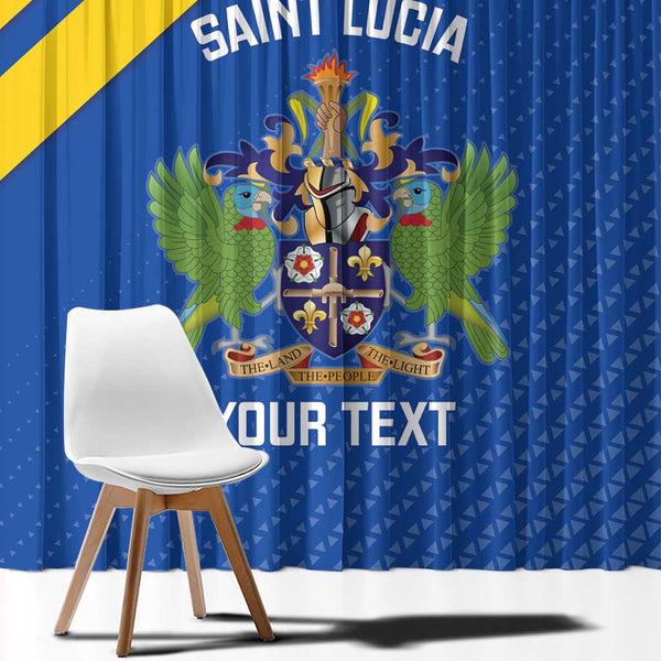Custom Saint Lucia Football Window Curtain 2025 Go Champions - Wonder ...