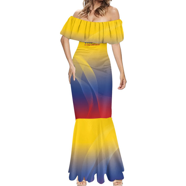 Custom Colombia Football Mermaid Dress Summer 2024 Las Chicas ...