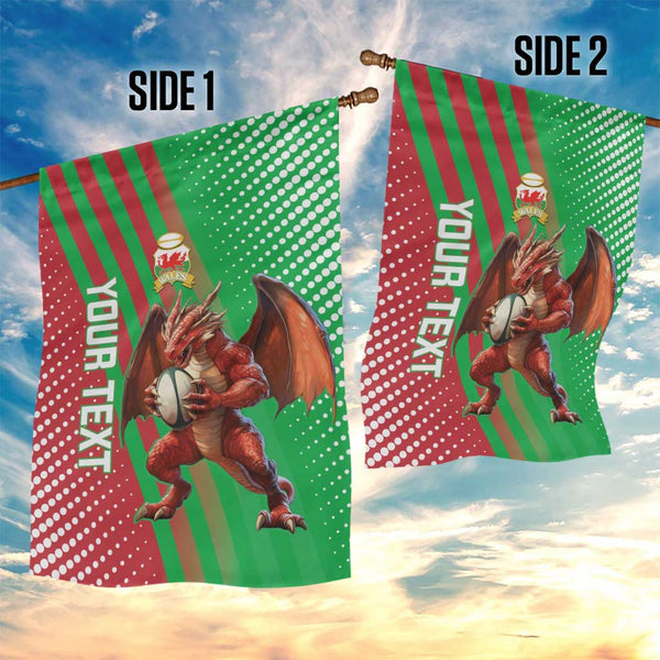 Custom Wales Rugby 2025 Garden Flag Go Welsh Dragon Sporty Style ...