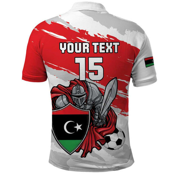 Custom Libya Football Polo Shirt Yalla Fursan Al-Mutawasit - Wonder ...