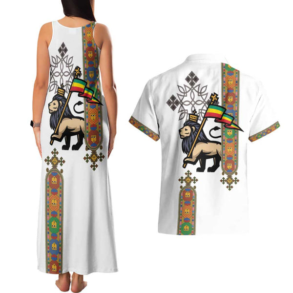 Ethiopia Saba Kemis Couples Matching Tank Maxi Dress and Hawaiian Shirt ...