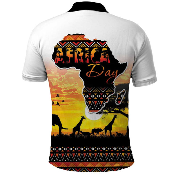 Happy Africa Day Polo Shirt African Safari With Map - Wonder Print Shop