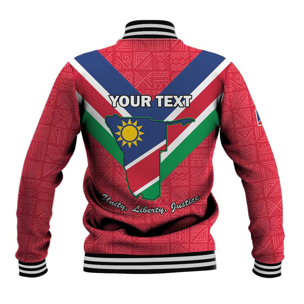 Personalised Namibia Independence Day Baseball Jacket Coat Of Arms With ...