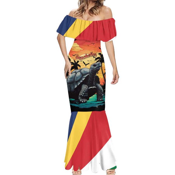 Personalised Seychelles Aldabra Giant Tortoise Mermaid Dress Beach ...