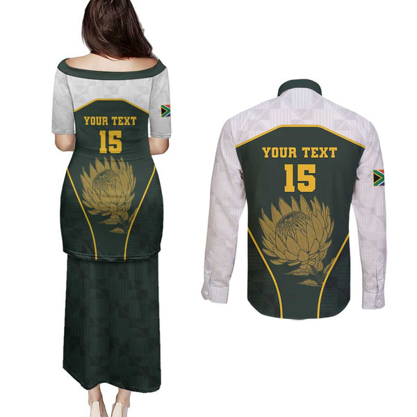 South Africa Rugby Personalised Couples Matching Puletasi and Long ...