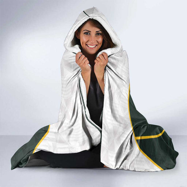 South Africa Rugby Personalised Hooded Blanket Springboks Mascot With ...