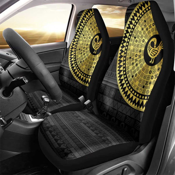 Sankofa Bird Car Seat Cover Adinkra Symbols - Gold Version - Wonder ...