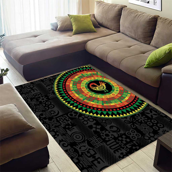 Sankofa Bird Adinkra Symbols Area Rug African Culture - Wonder Print Shop
