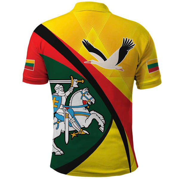 Lithuania Coat of Arms Polo Shirt Vytis and Gandras - Wonderprintshop ...
