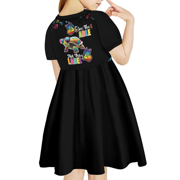 Autism Awareness Month Neurodiversity Kid Short Sleeve Dress 2nd April ...